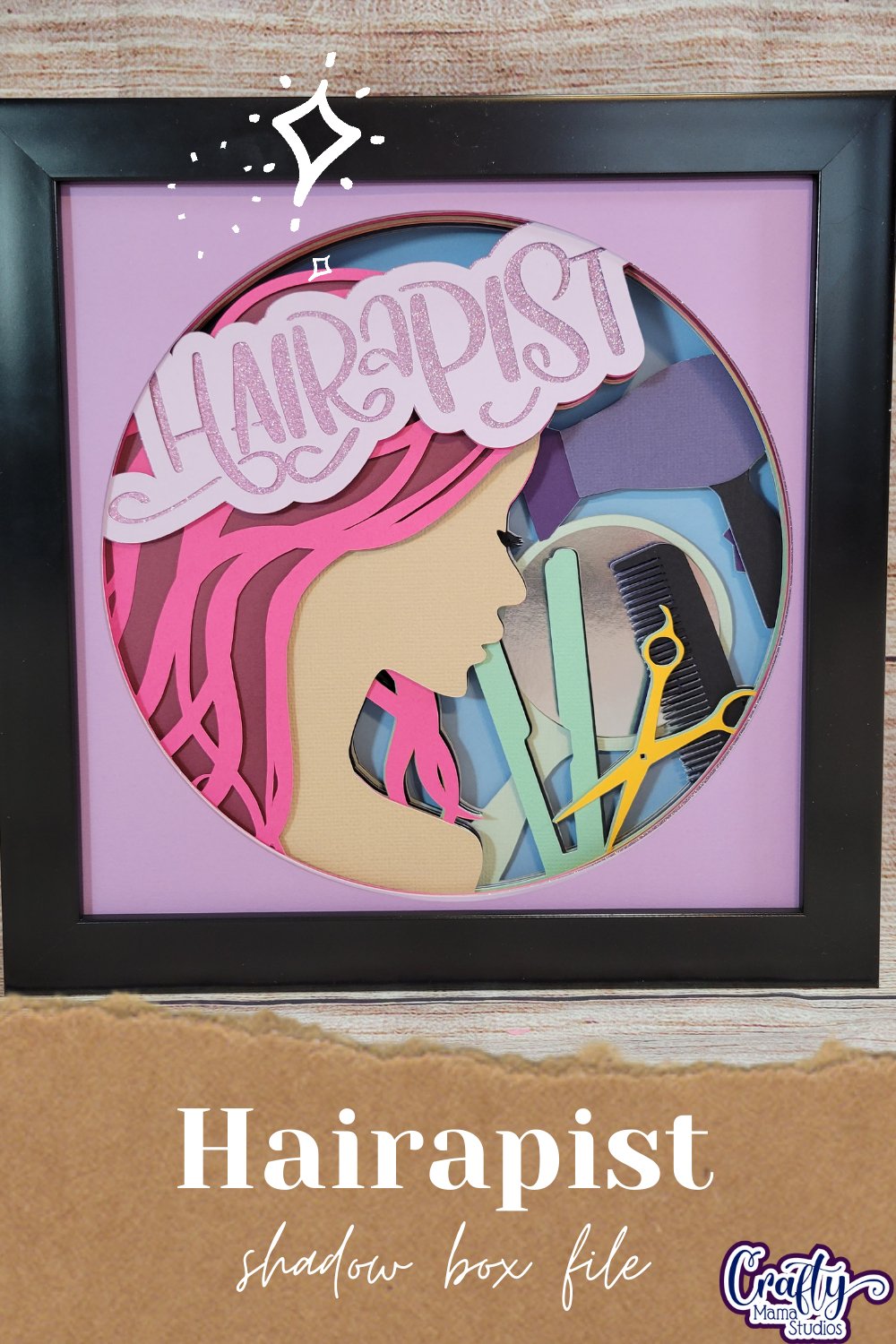 Hair Stylist Svg Shadow Box, 3D Layered Hair Salon, Beauty