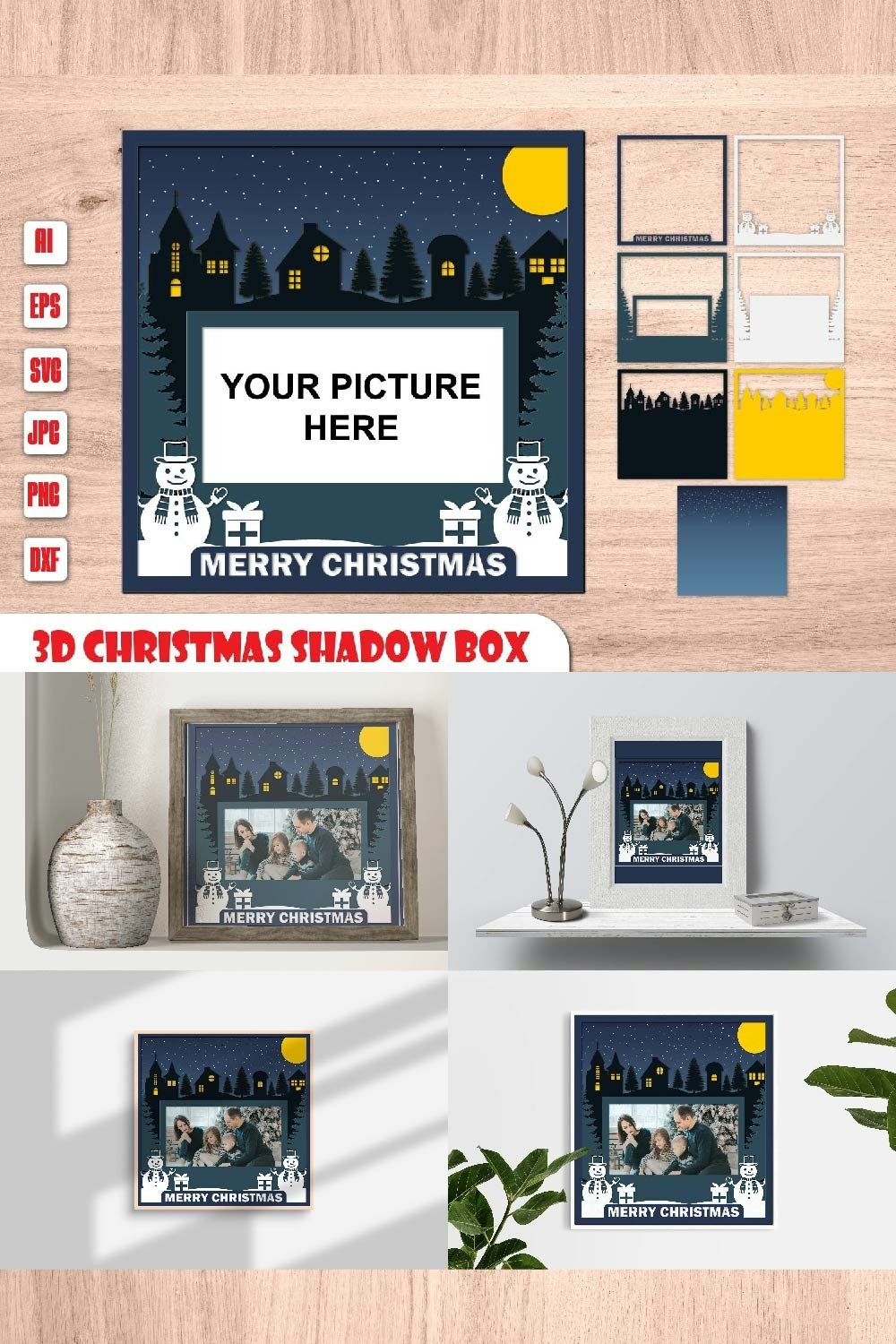 3D Christmas Shadow Box - Layer Paper Cut