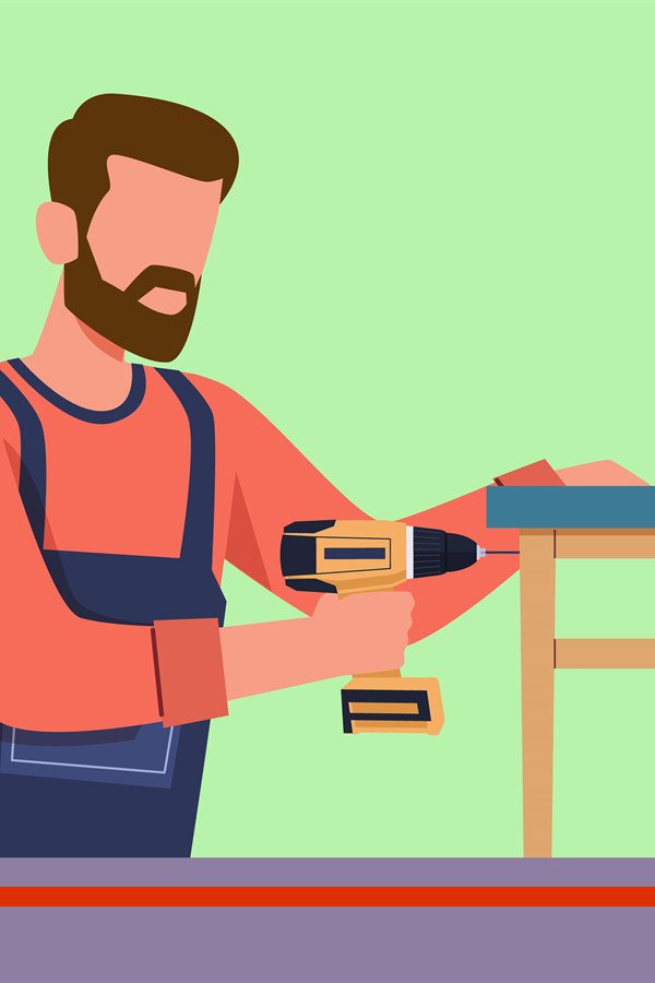 Video tutorials. Carpentry lessons on video screen, internet