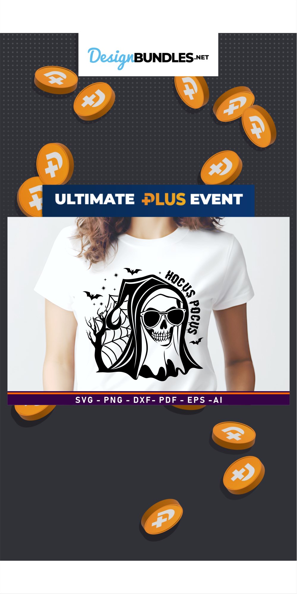 Hocus Pocus SVG, Skeleton Wearing Glasses SVG, Halloween SVG