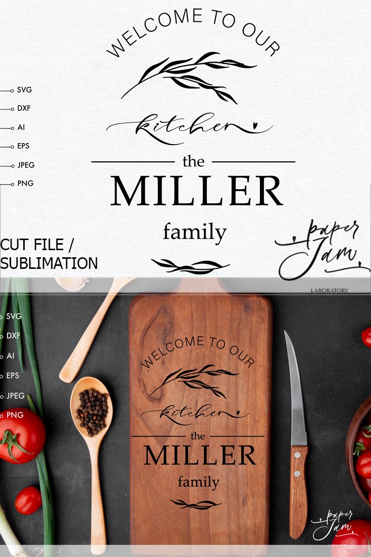 Modern Farmhouse kitchen svg, family monogram svg