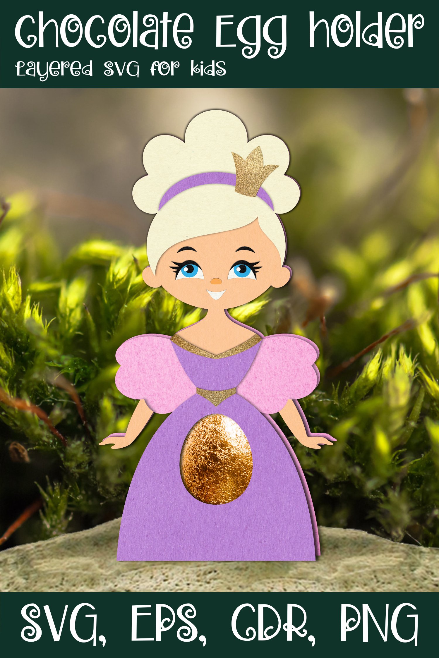 Princess Easter Egg Holder Template