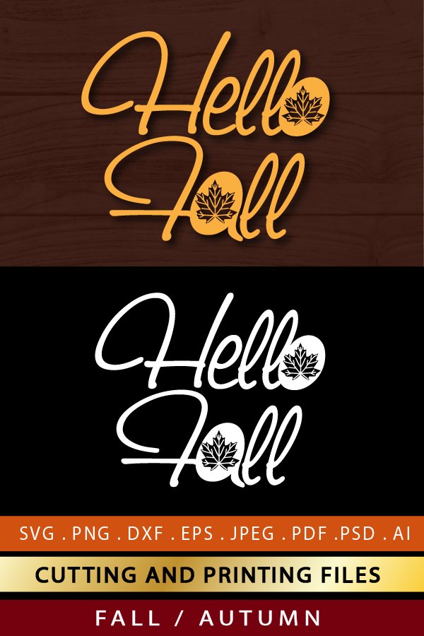 Fall SVG PNG EPS DXF Files For Cutting and (740096)