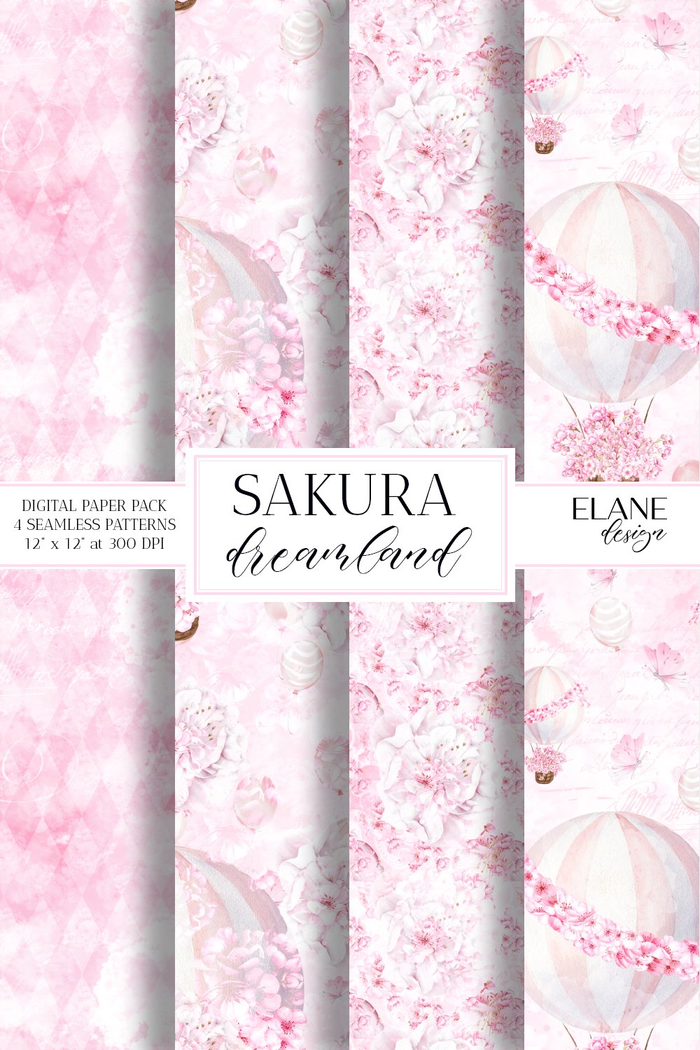 Cherry Blossom Digital Paper, Sakura Seamless (4228995)