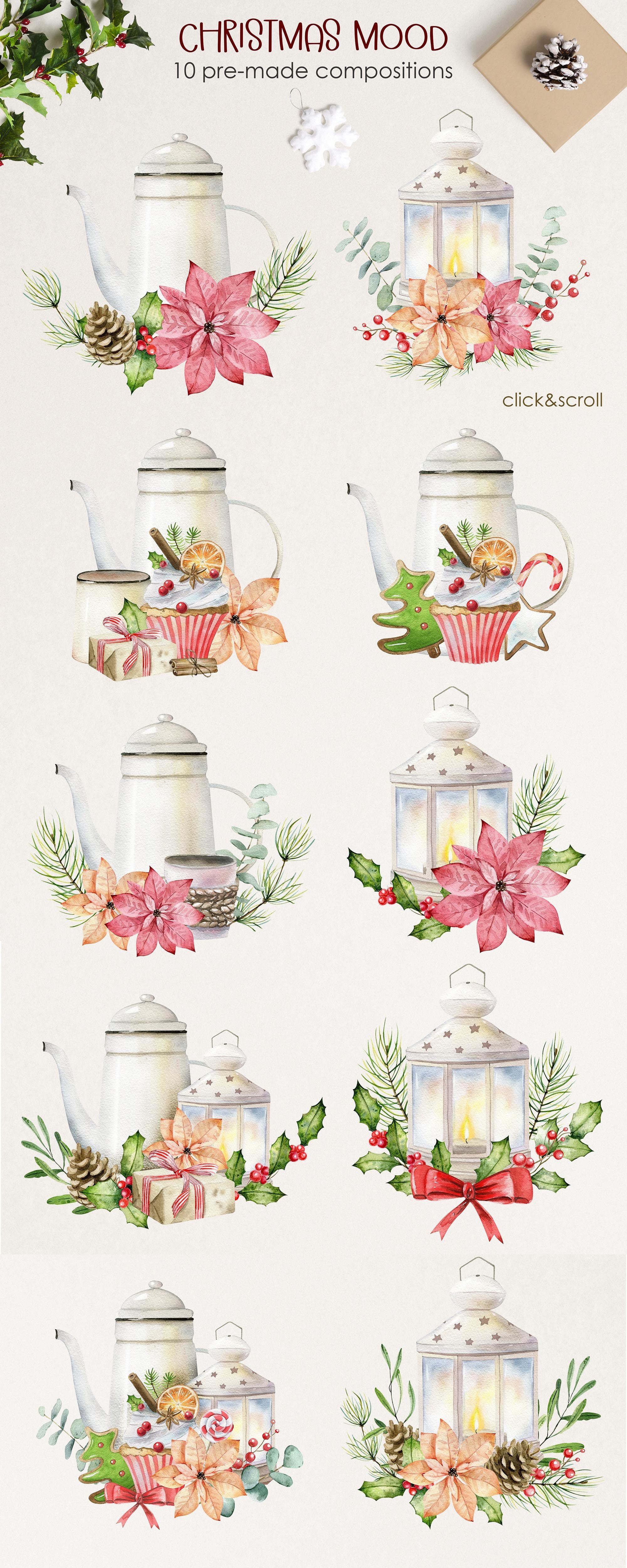 Christmas Watercolor clipart png (993426)