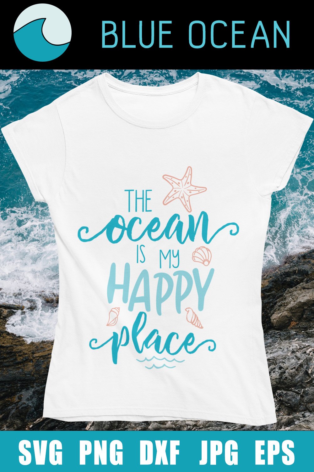 The ocean is my happy place SVG, Ocean Svg, Vacation Svg