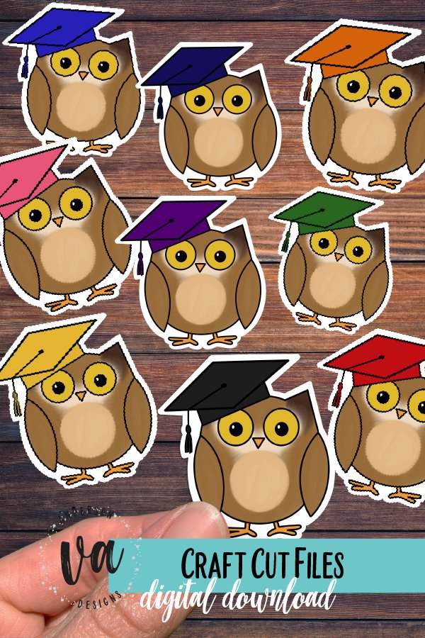 Owl Graduation Cap Sticker Pack PNGs