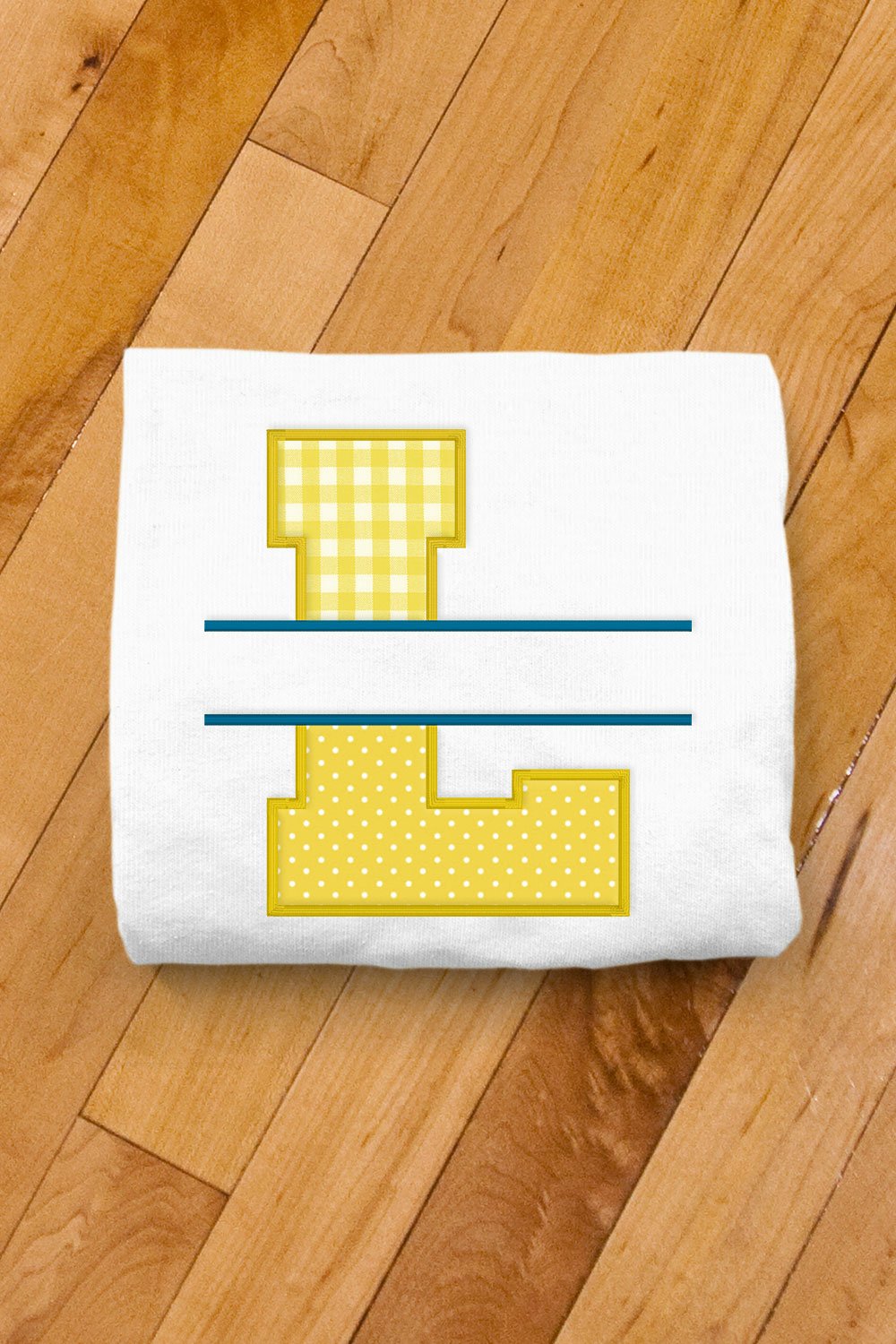 Varsity Letter L Split Applique Embroidery File