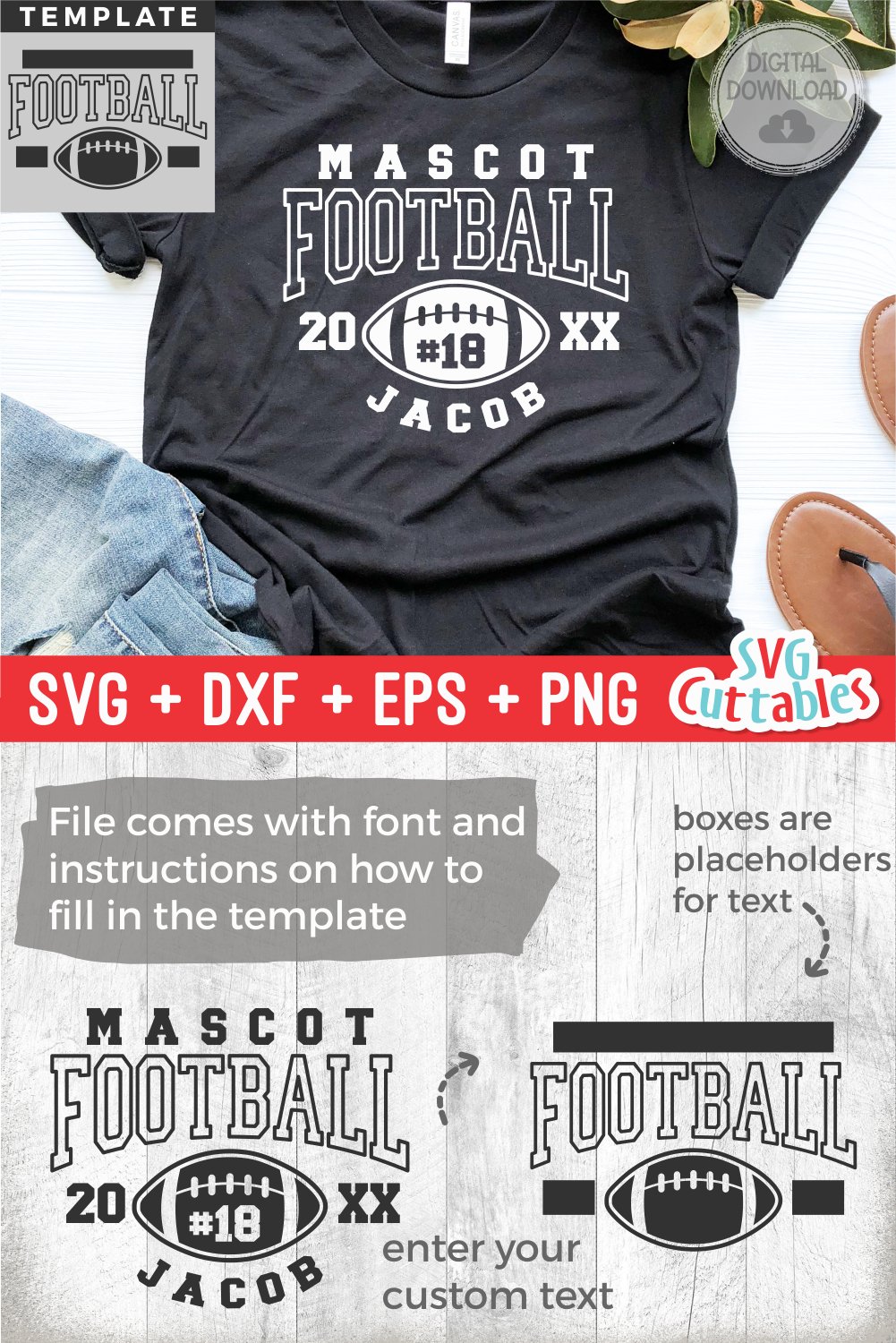Football SVG | Football Template 0052 | Football Shirt