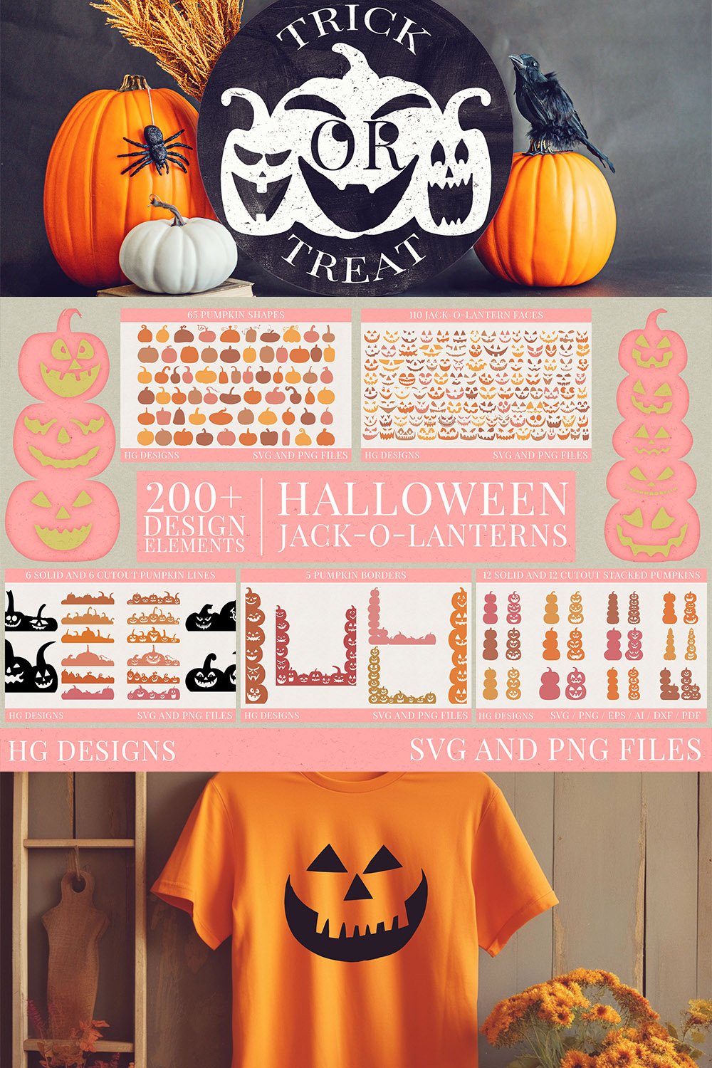 Halloween Jack-O-Lantern SVG And PNG Kit