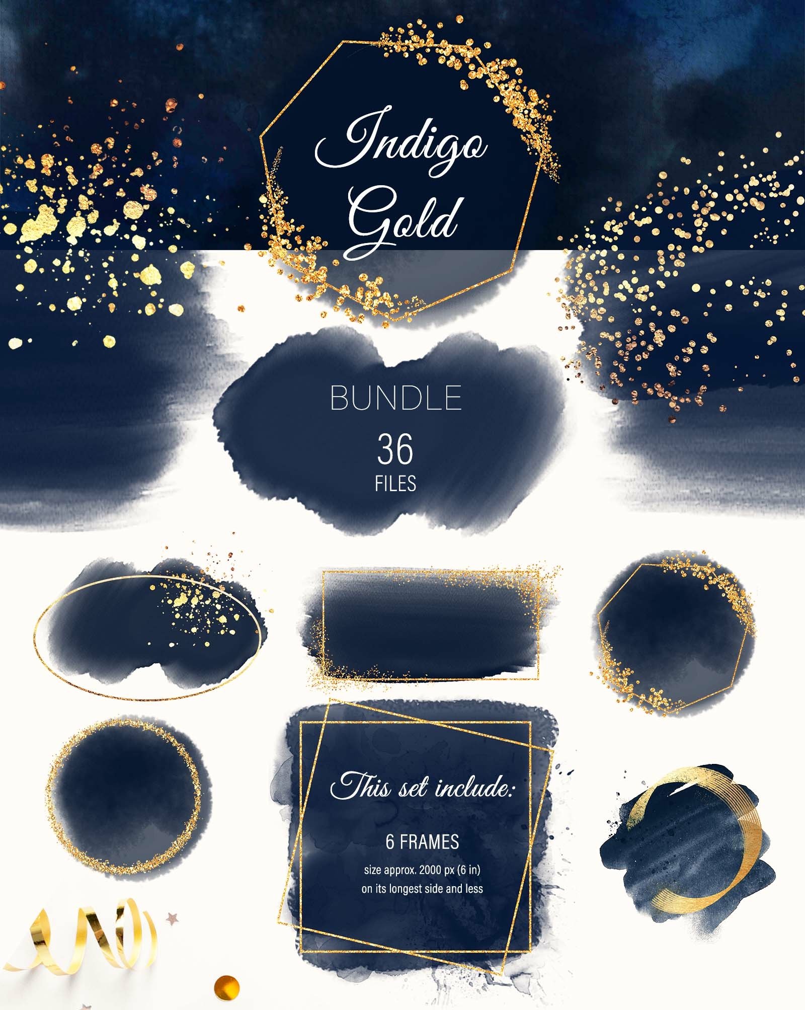brush stroke clipart gold frame watercolor background logo