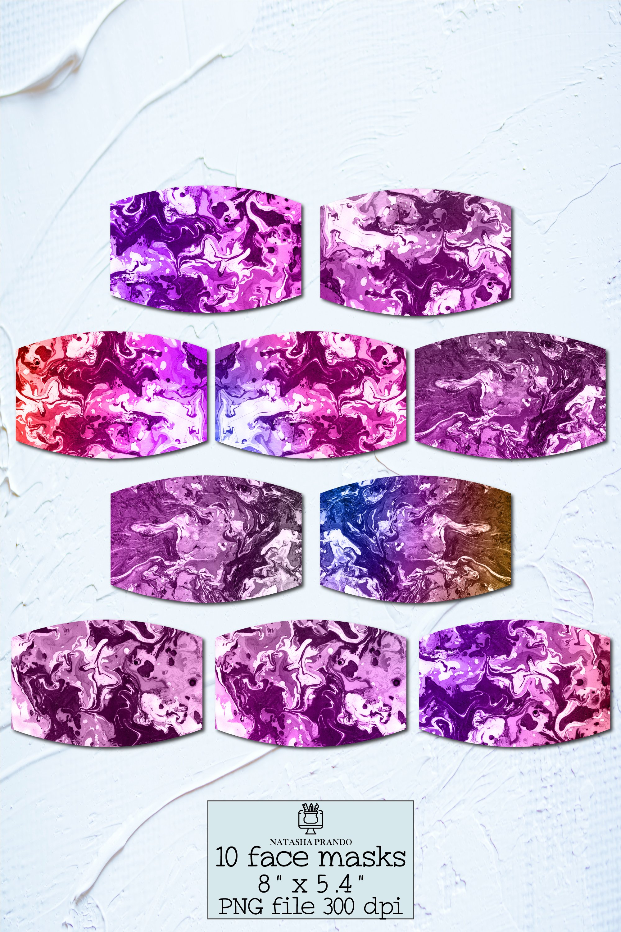 Rose Gold Marble Texture Face Mask