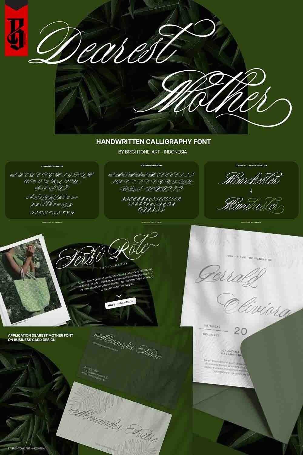 Dearest Mother - Calligraphy Font