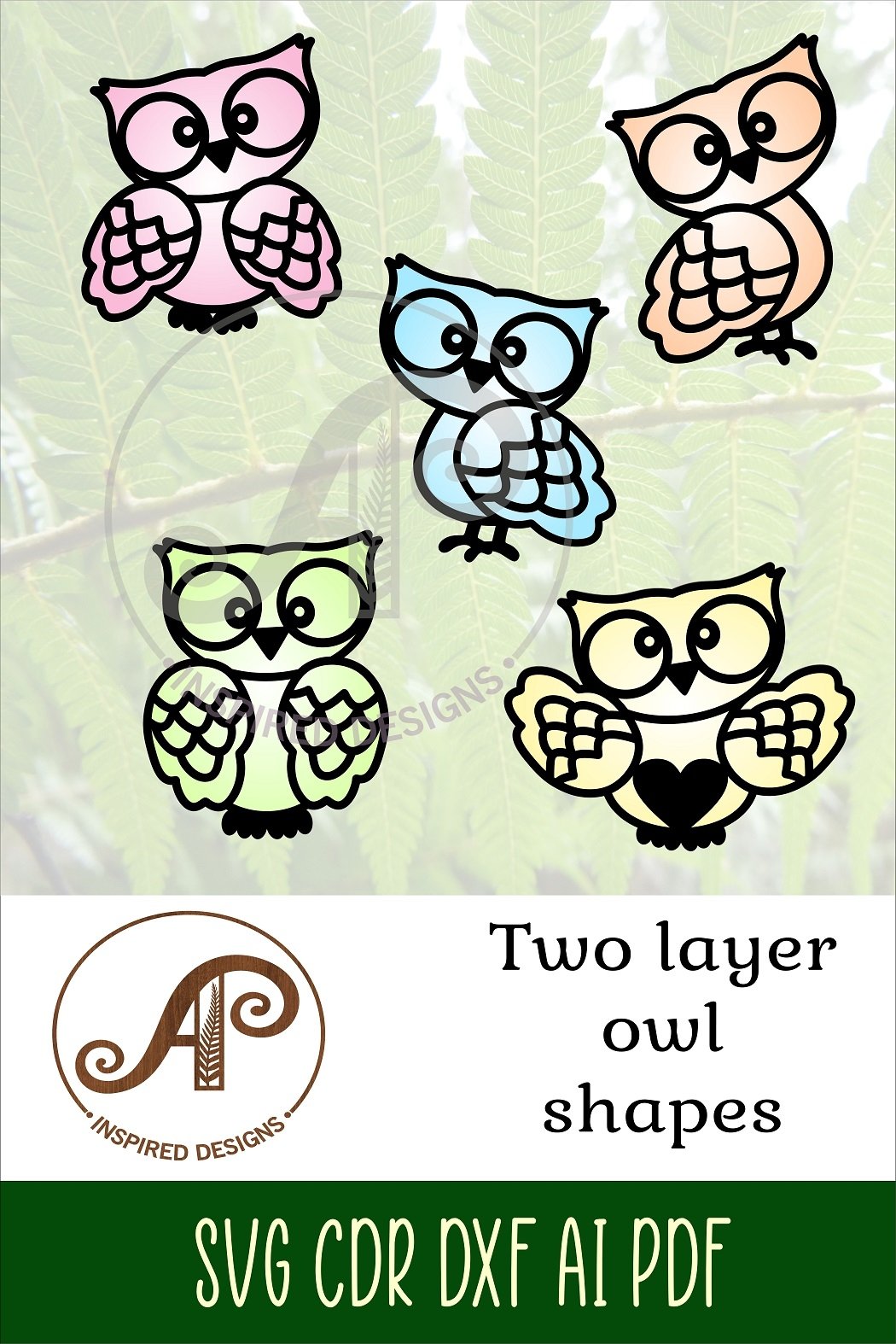 Owl two layer laser cut SVG files