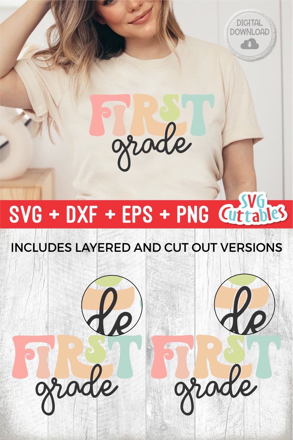 First Grade Teacher svg | Teacher Cut File