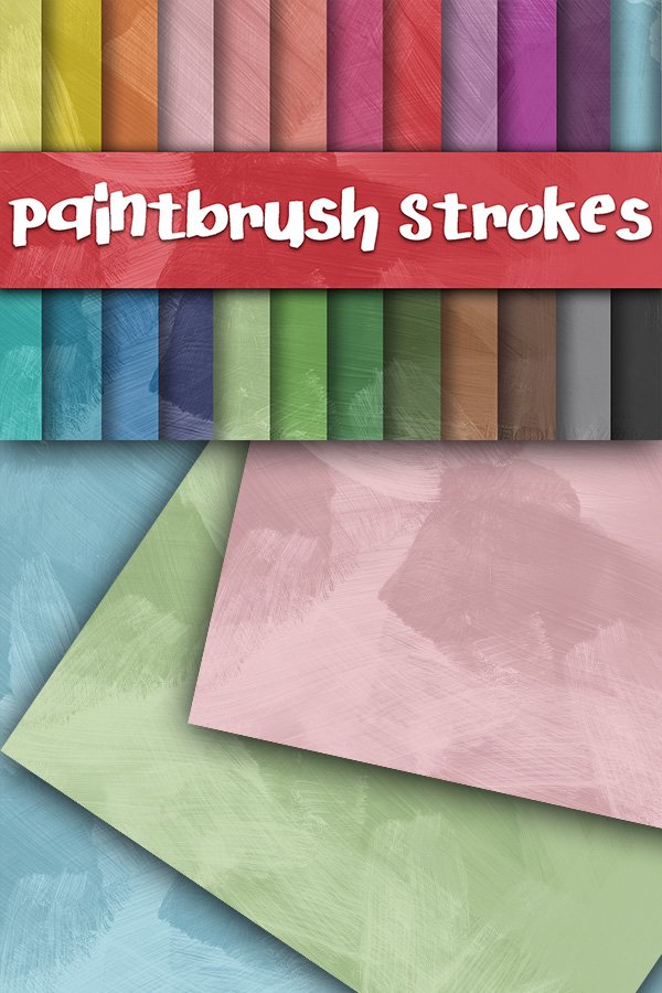 Paintbrush Strokes Digital Paper Textures