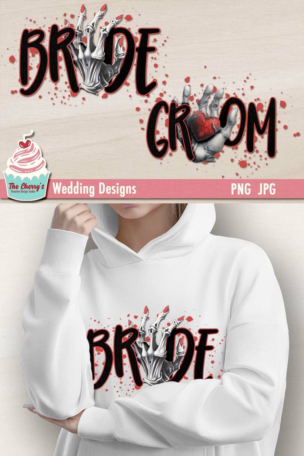 Scary Skeleton Hands Gothic Wedding Designs