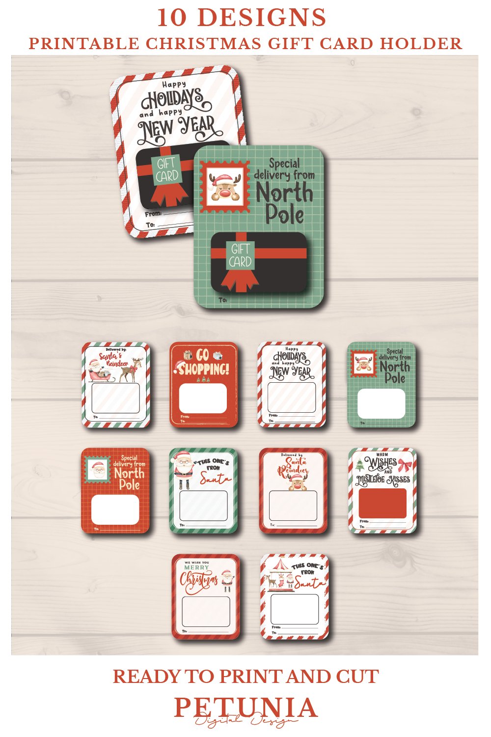 Christmas Gift Card Holder Bundle | Printable Gift Card