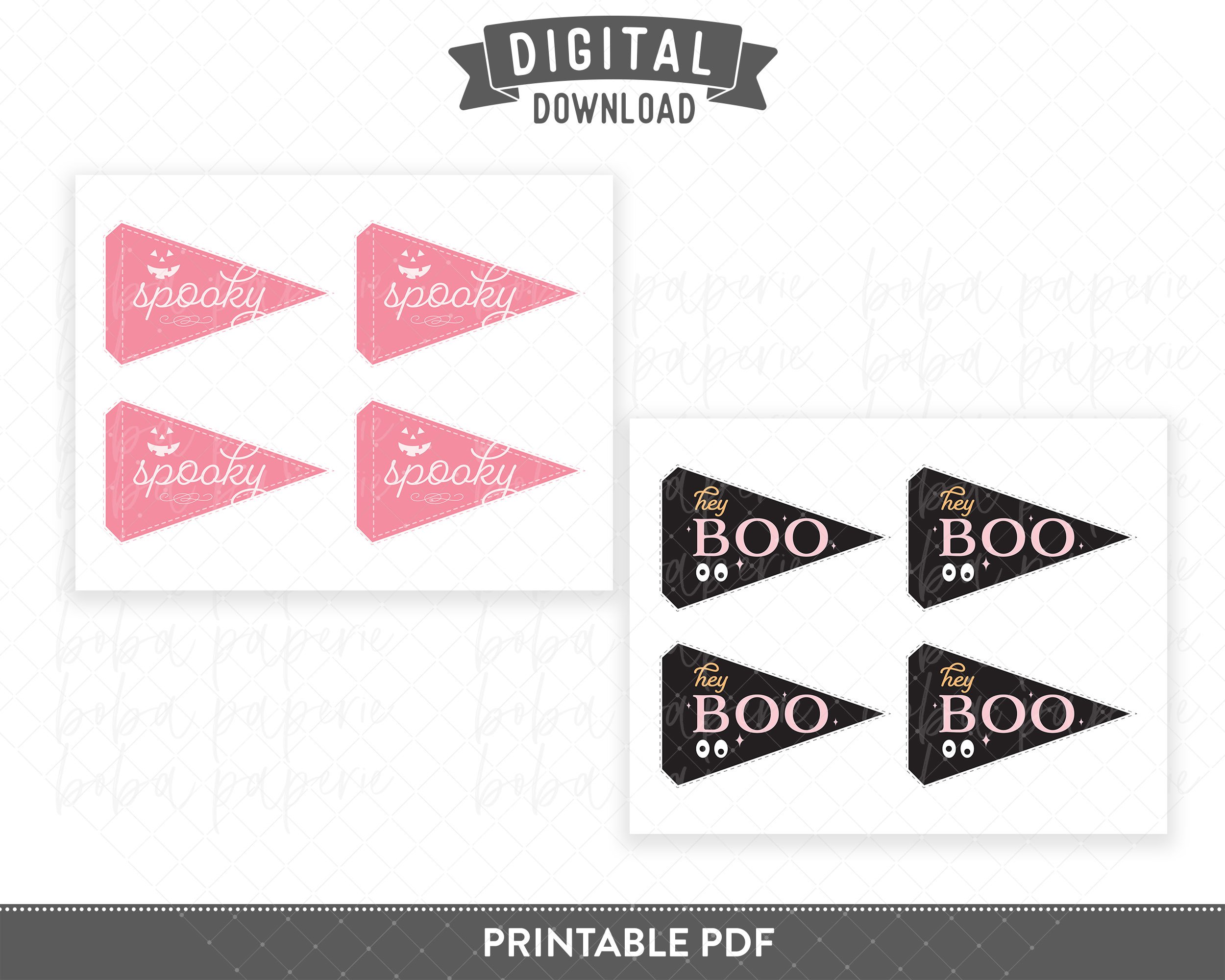 Halloween Pennant Banners Printable