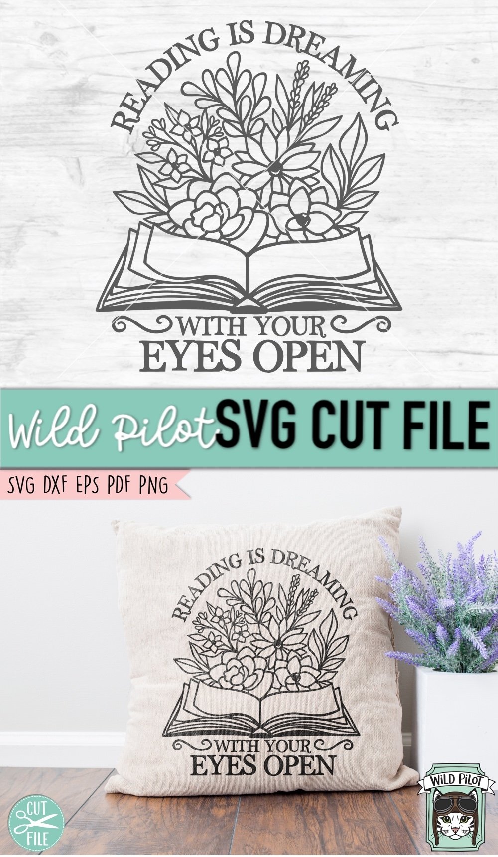 Reading SVG, Inspirational SVG, Motivational SVG, Book SVG