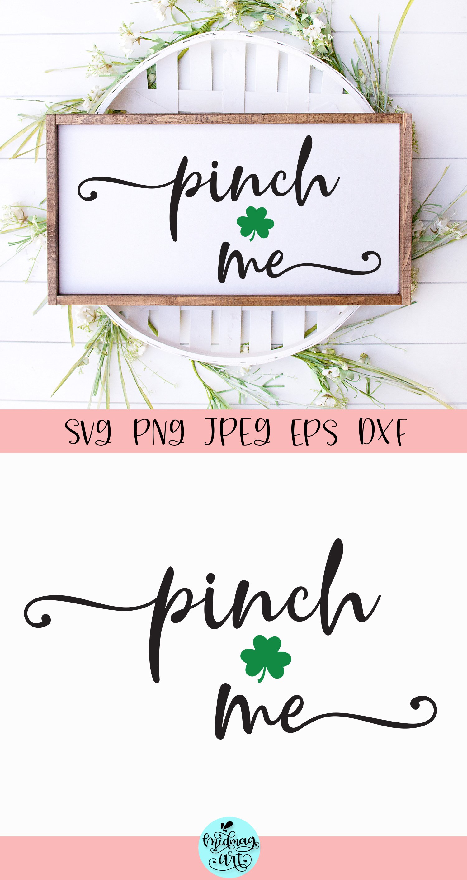 Pinch me wood sign svg, St. Patrick's day sig