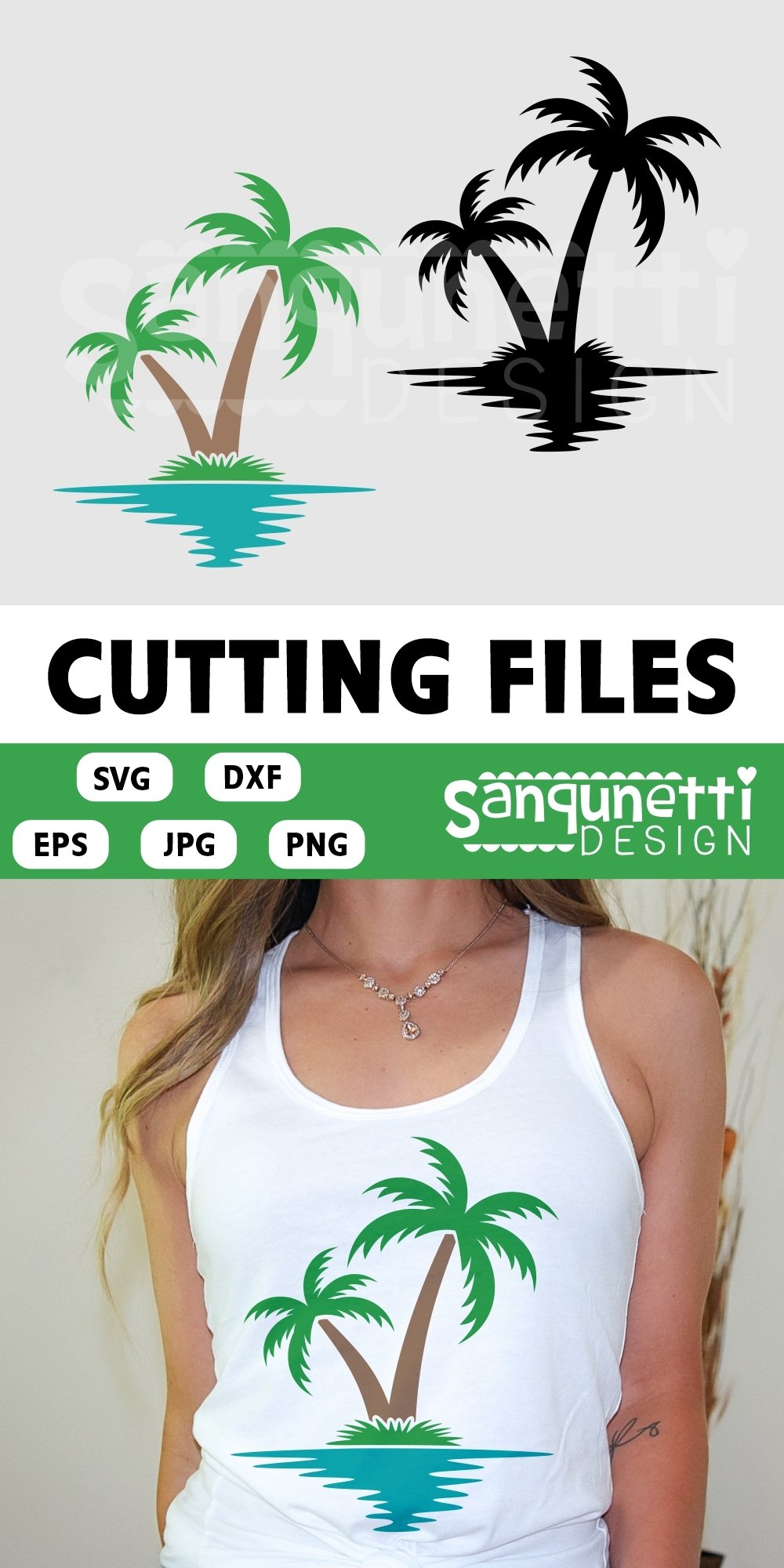 Palm Trees SVG, Beach Palm tree cut file