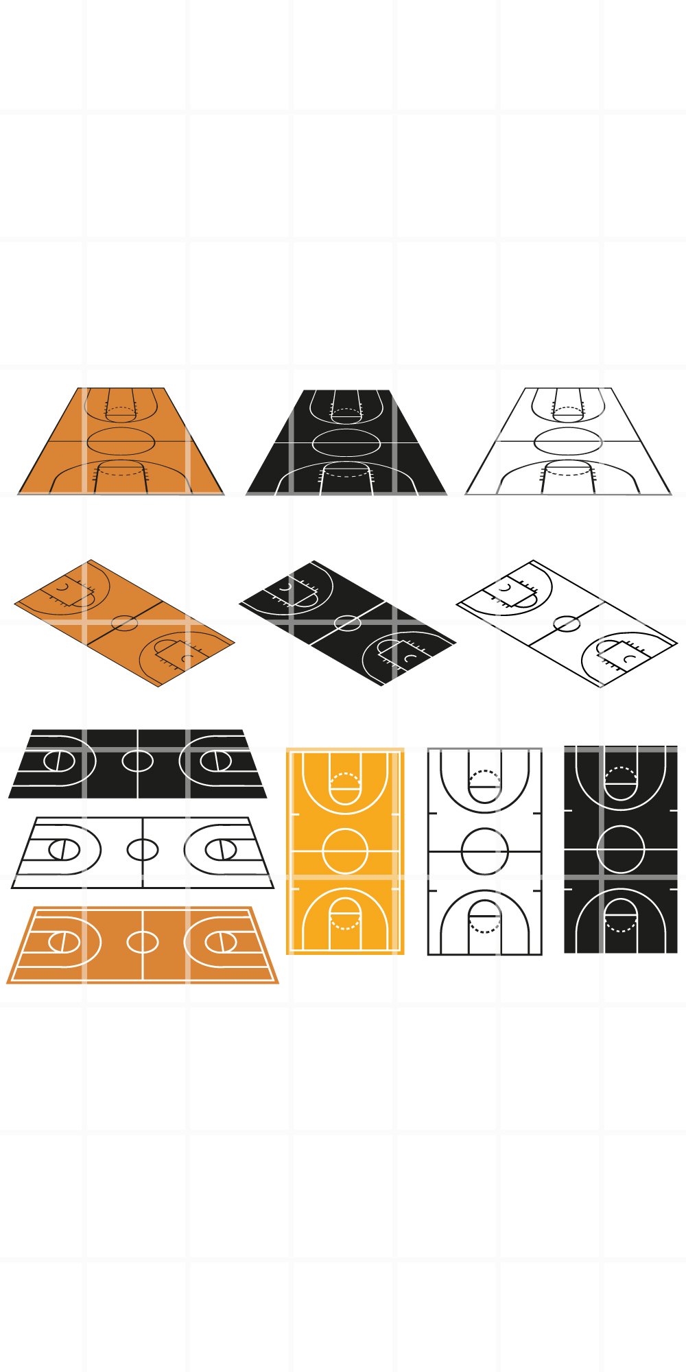 Basketball court SVG. Basketball court png, cut file, clipar