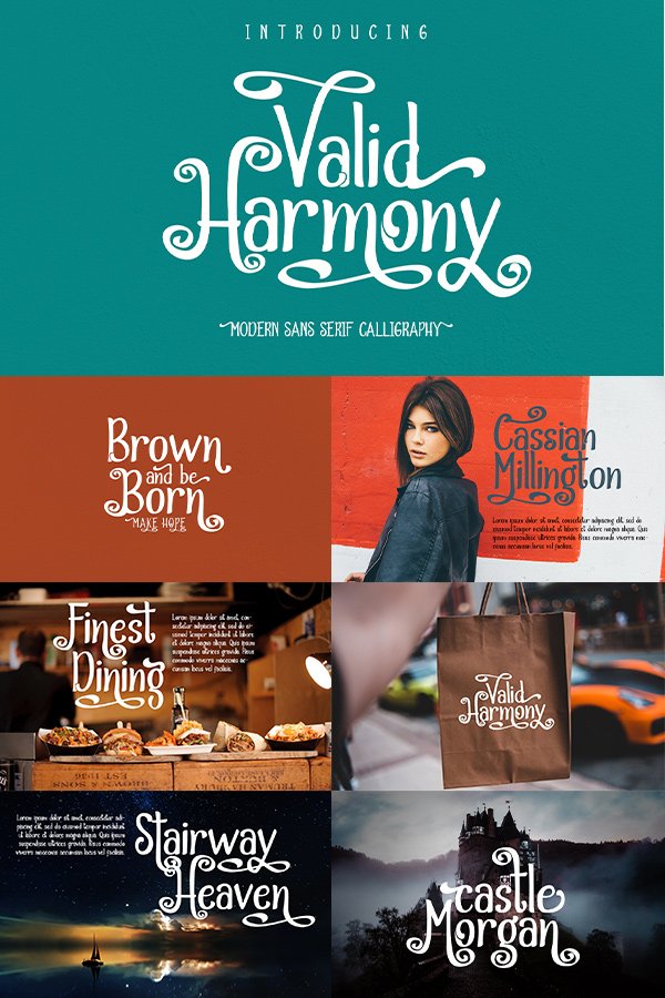 Valid Harmony || modern sans serif calligraphy
