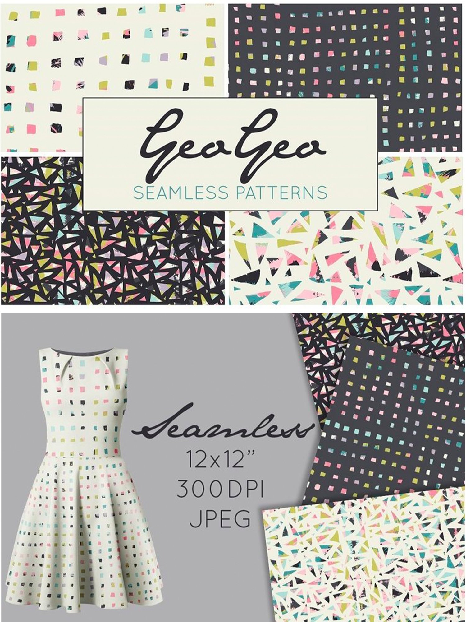 Hand Drawn Geometric Digital Papers