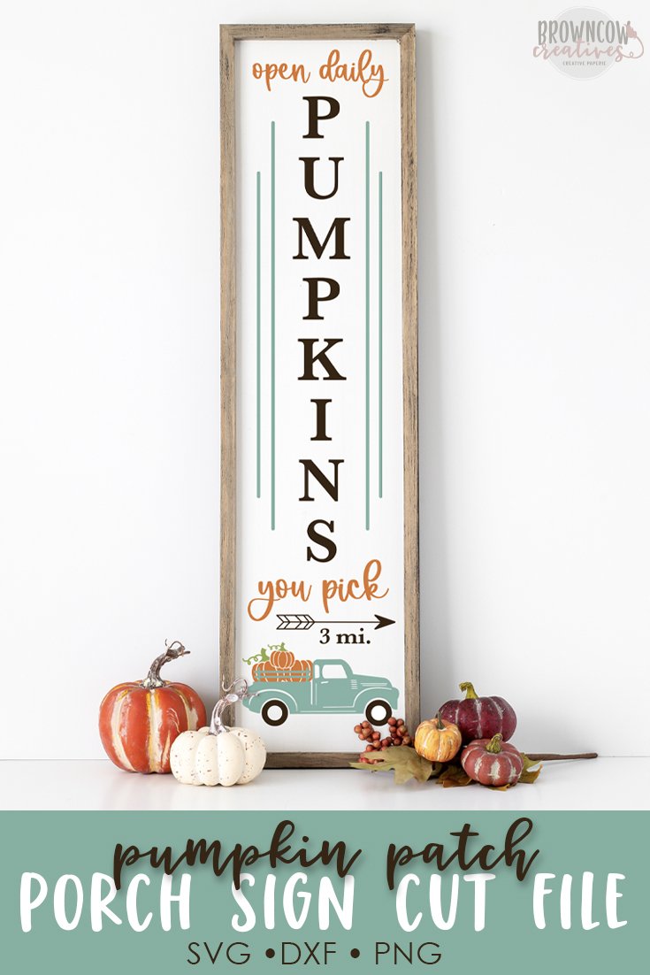 Fall Vertical Porch Sign SVG/Cut File