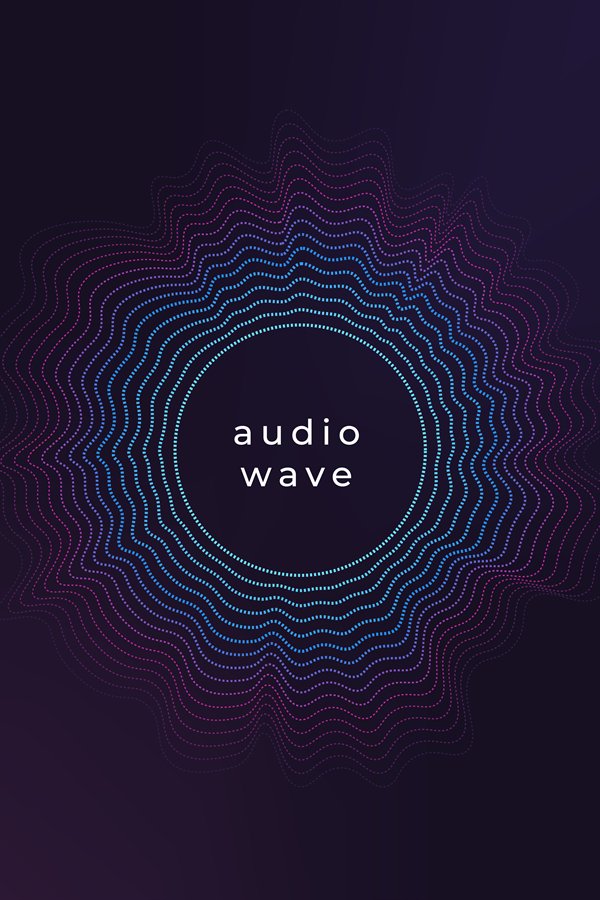 Sound circle wave. Abstract music ripple, audio amplitude wa