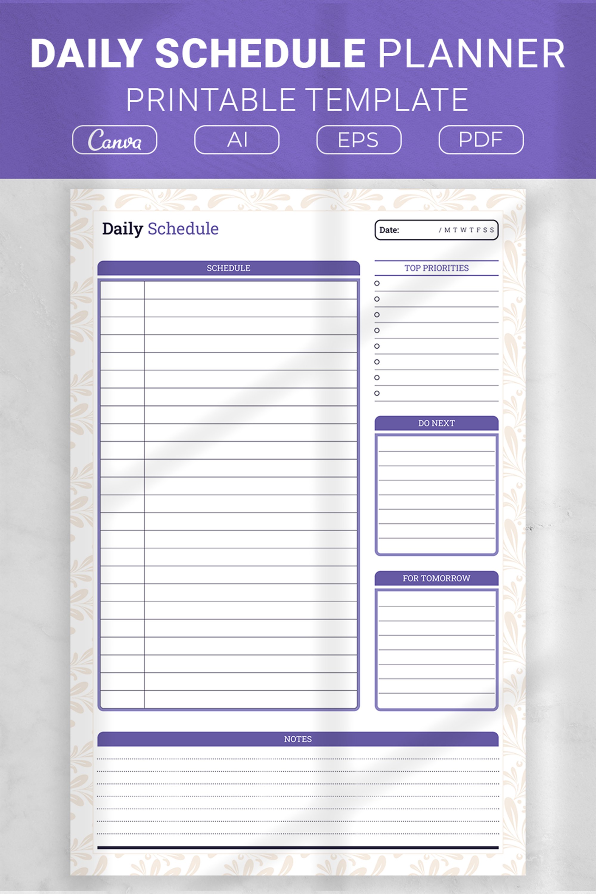 Daily Schedule Planner (3007759)