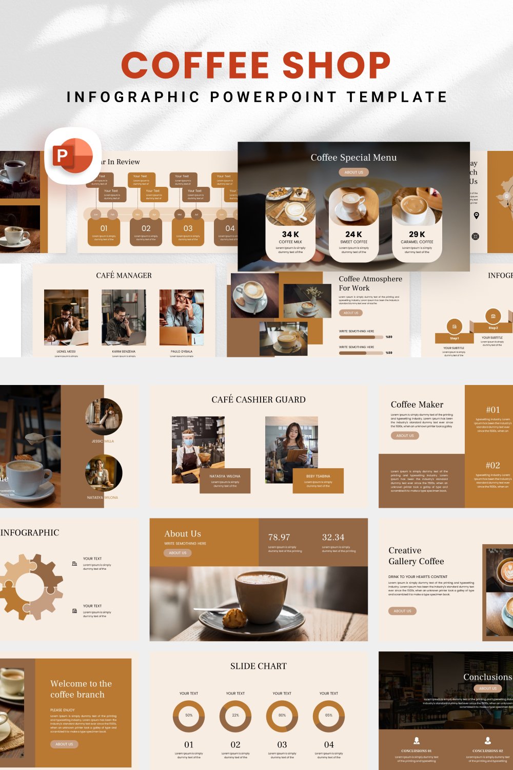 Coffee Shop Infographic Presentation Template
