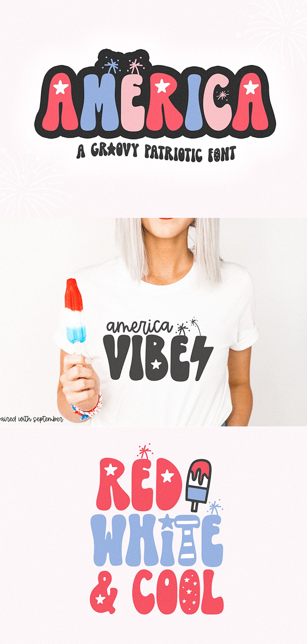America - Retro Patriotic Font