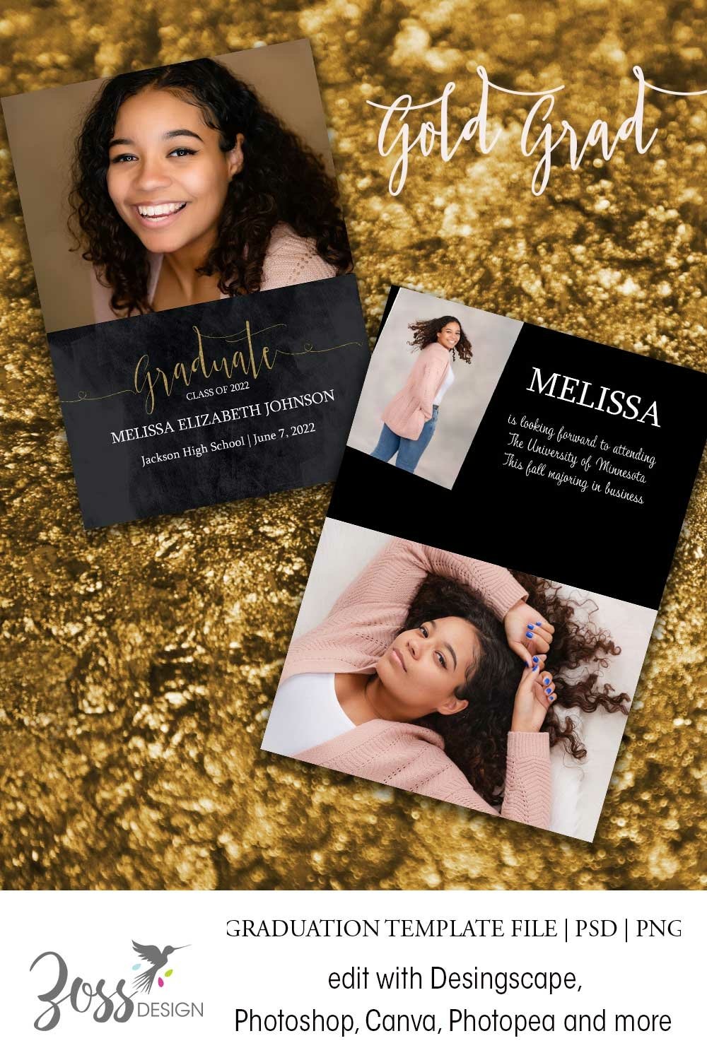 Golden Grad Graduation Announcement