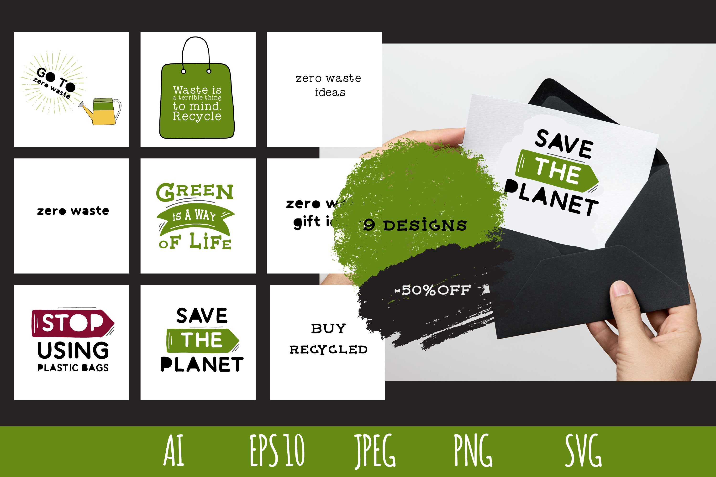 Zero waste bundle SVG