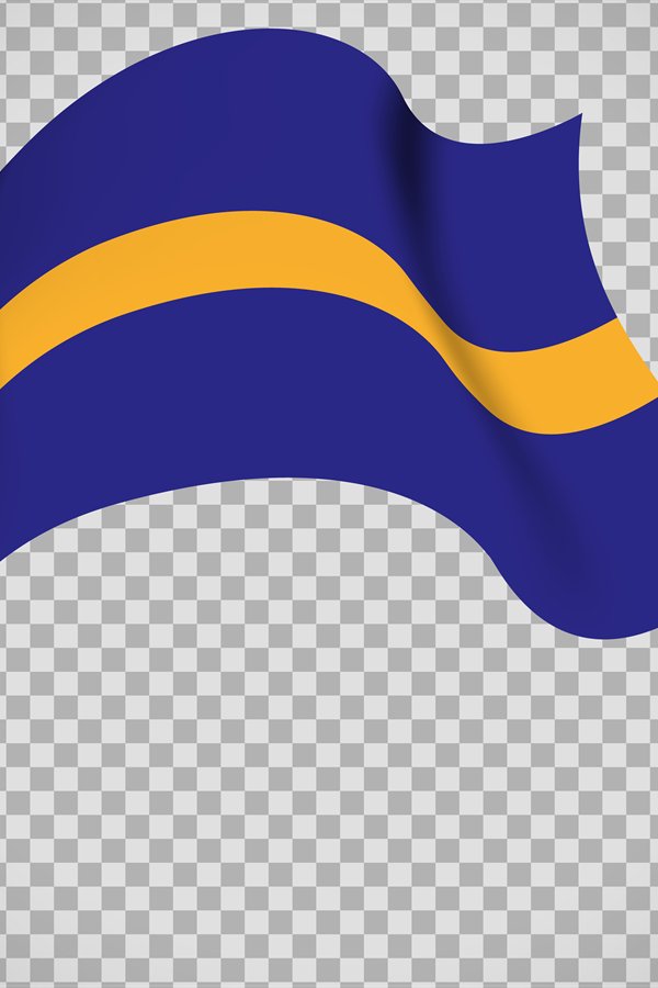 Sweden flag on transparent background