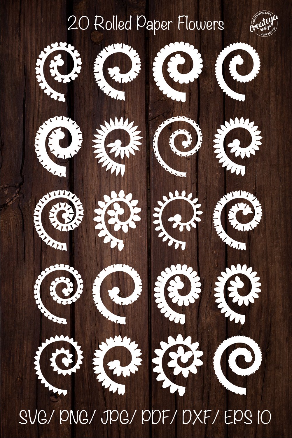 Rolled flowers. Rolled flowers SVG. Rolled Paper flowers