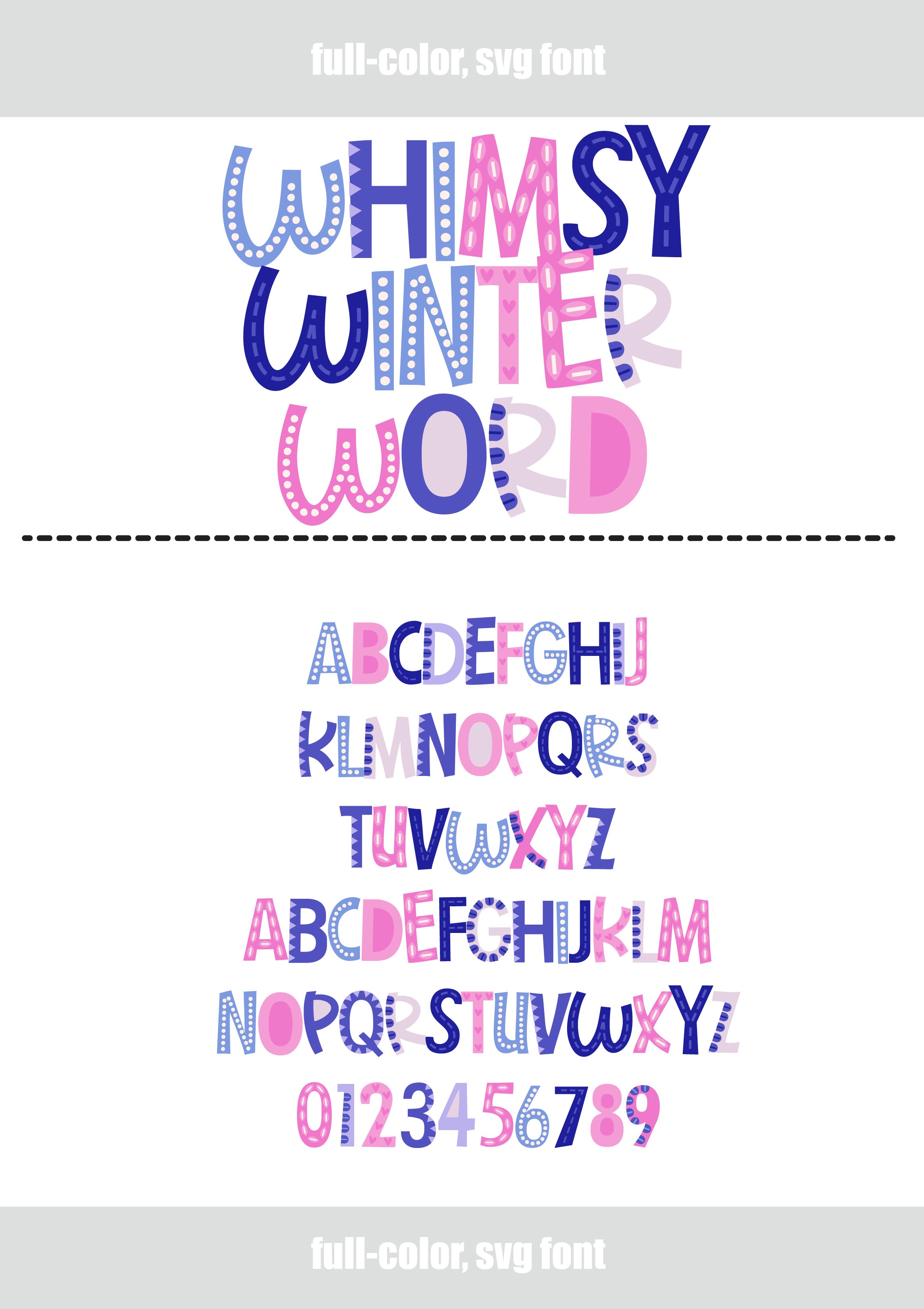 Full Color SVG Font great for Winter or Christmas