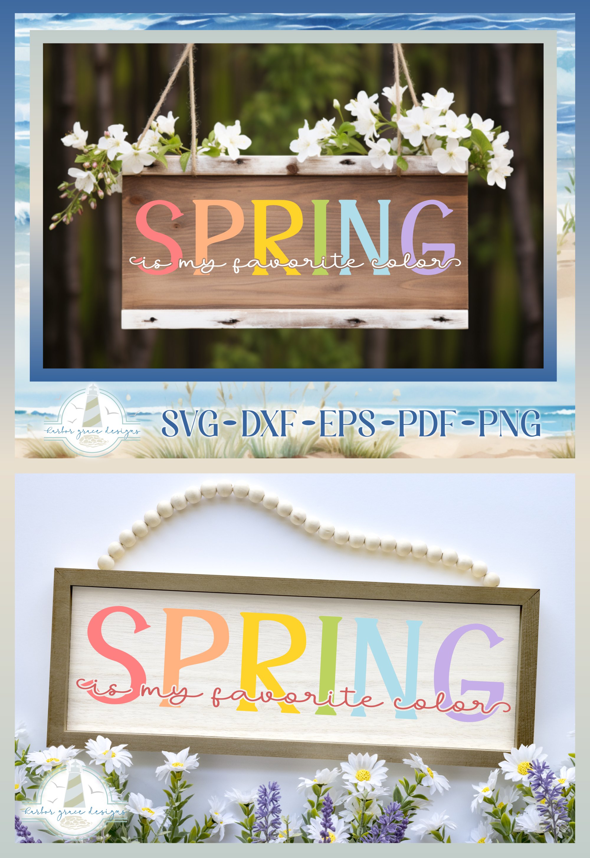 Spring Is My Favorite Color Quote Knockout Text SVG