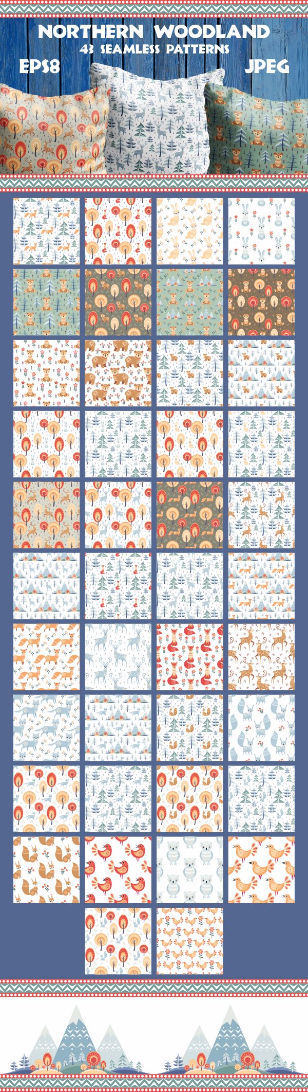 Northern Woodland | Seamless Patterns Bundle