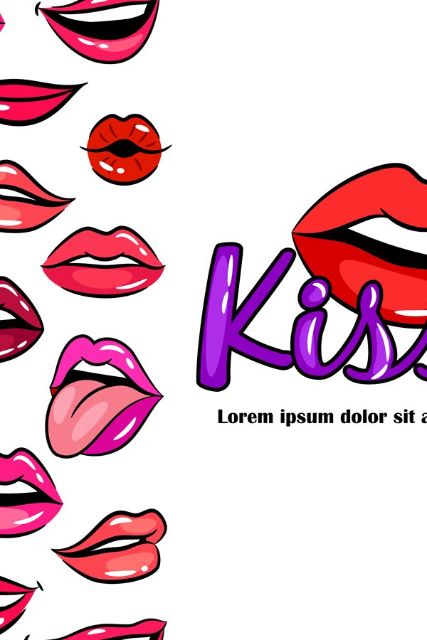 Comic female lips (1348627)