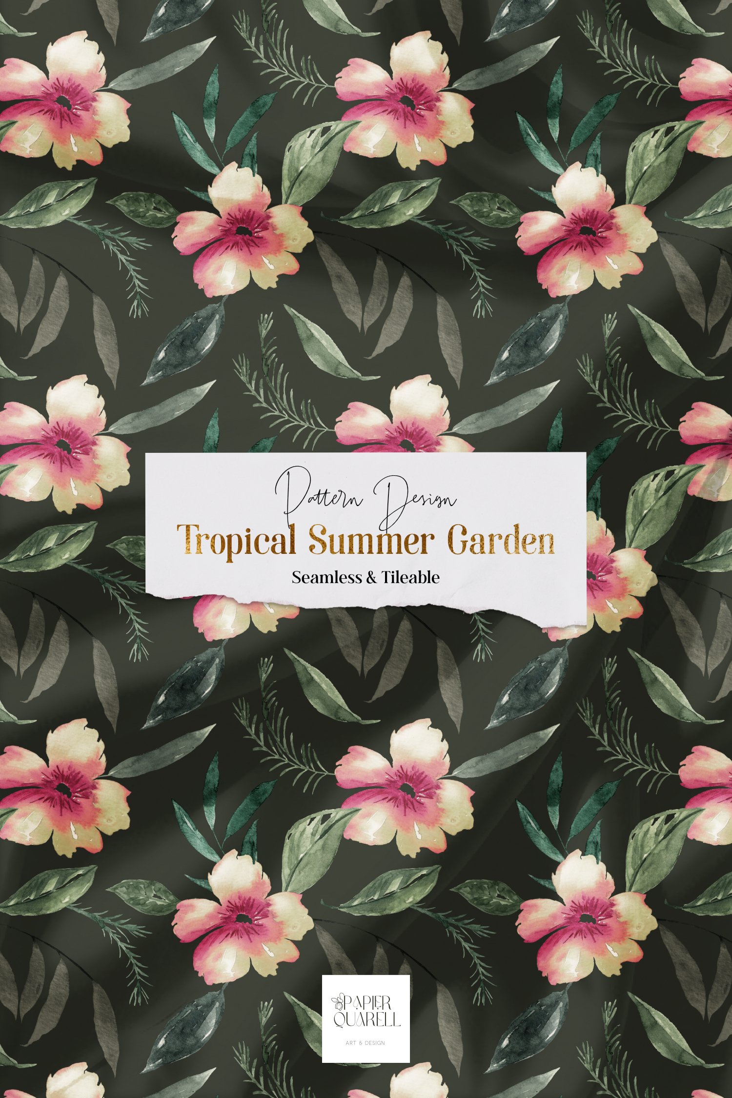 Tropical Summer Garden - Seamless Pattern Design