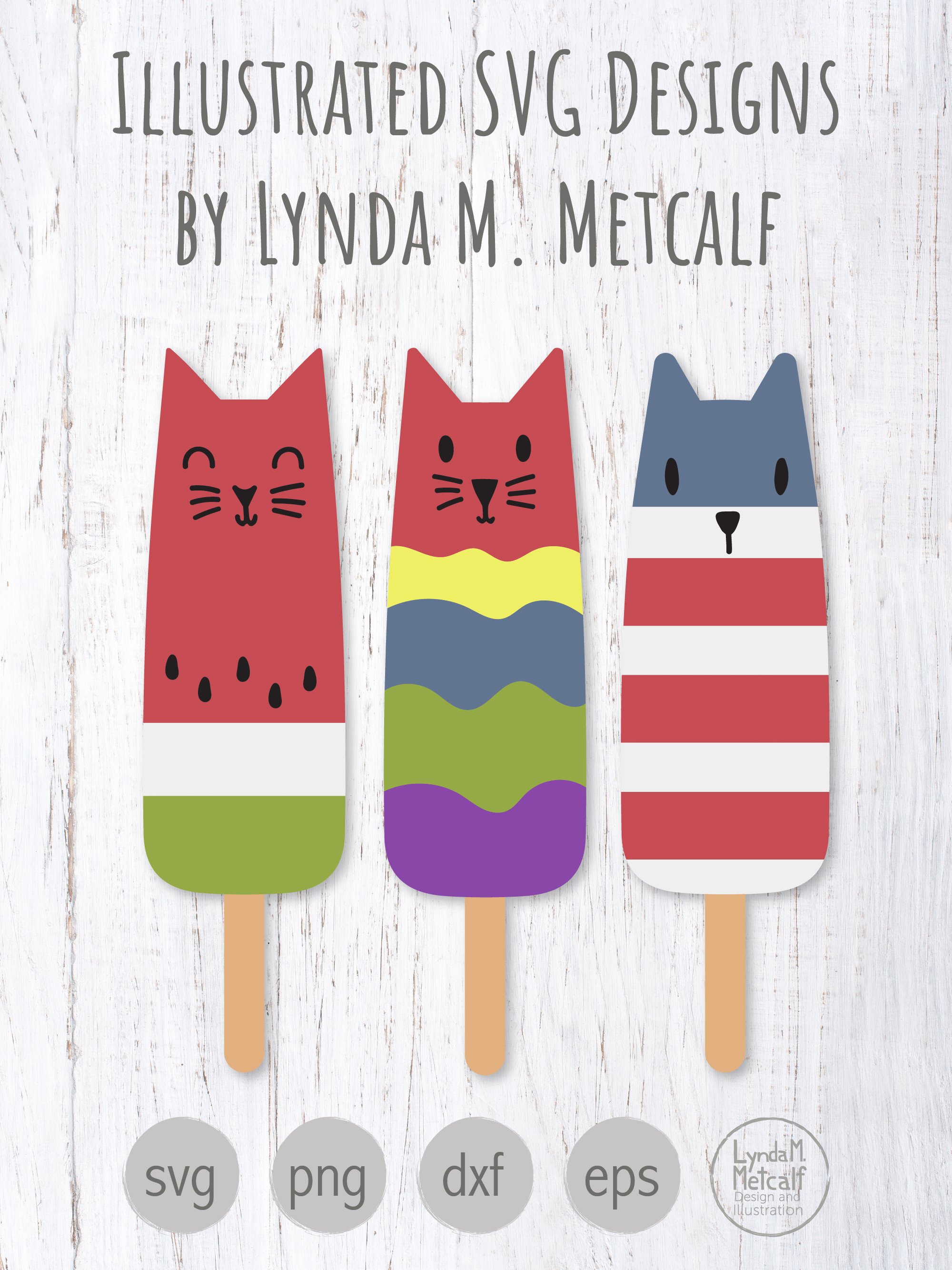 Popsicle Cats svg, Summer Ice Cream Svg, Funny Cats Svg