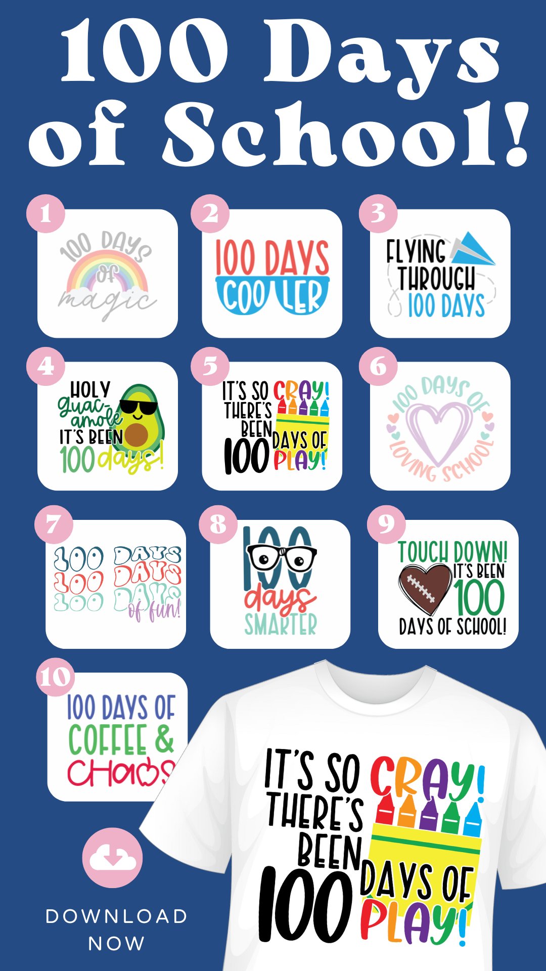 100 Days of School Bundle | School SVG Designs