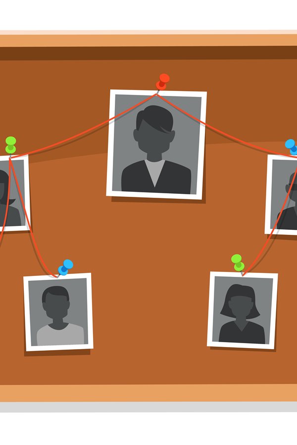 Team structure chart. Company members board, pinned working