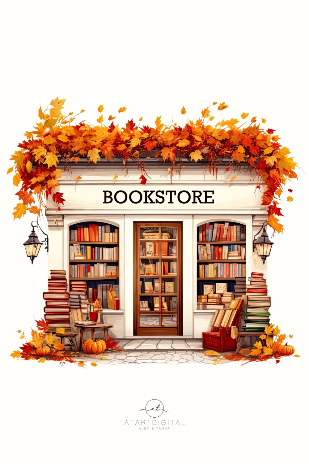 Fall Bookstore Png Download Autumn Sublimation