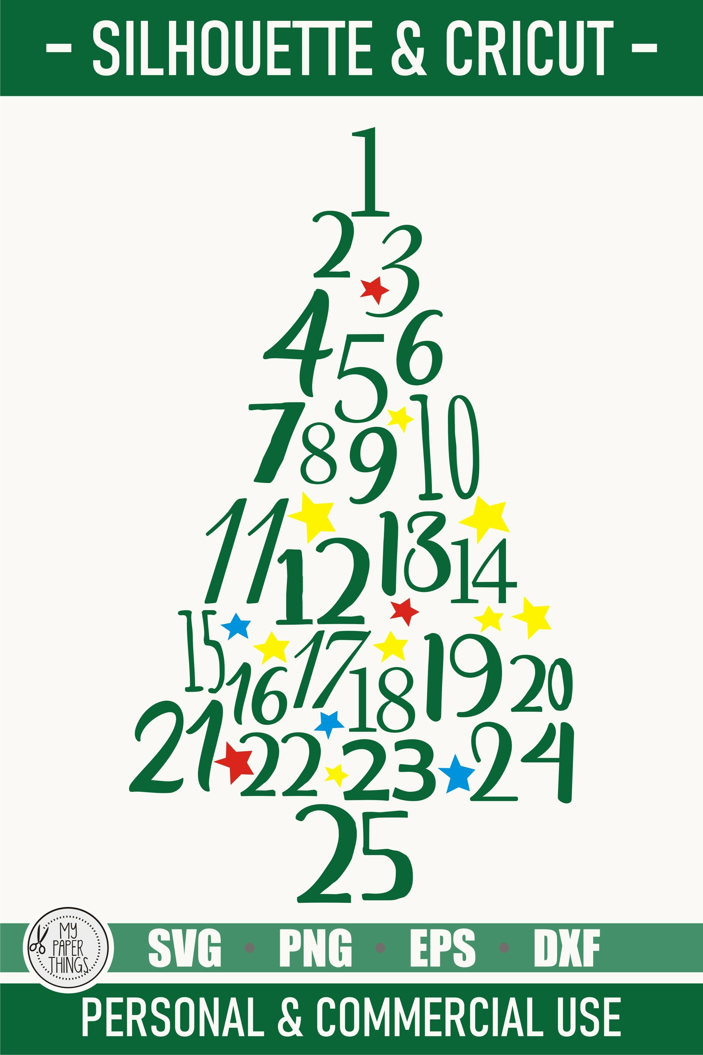 Christmas Countdown Svg, Advent Calendar Svg File