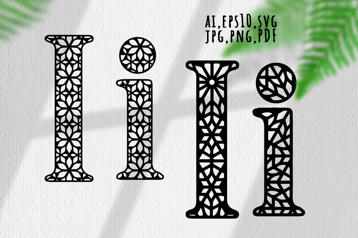 Decorative letter i. SVG Cut file