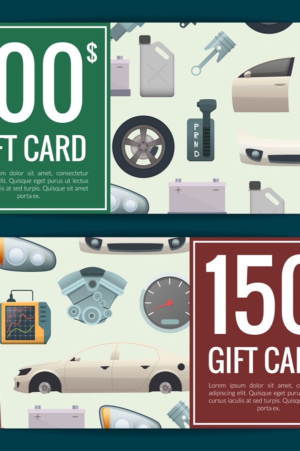Vector car parts discount or gift voucher (871945)